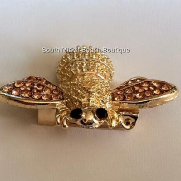 Jewelry | Gold Bumble Bee Pin Brooch Crystal Insect Bug | Poshmark